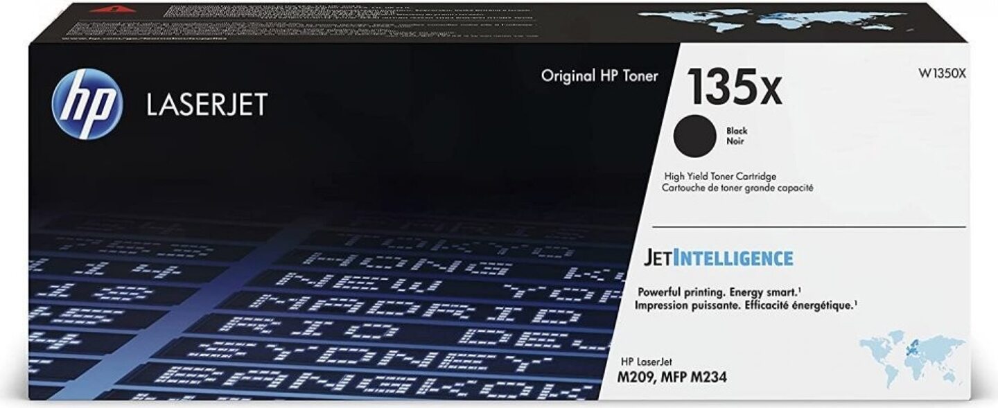 HP originální toner W1350X, black, 2400str., HP 135X, high capacity, HP ...